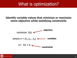 Optimization tutorial | PPTX | Computing | Technology & Computing