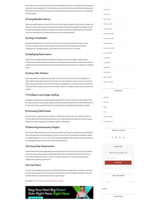 10+ Ways To Optimize The Performance In React Apps | PDF