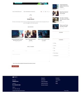 10+ Ways To Optimize The Performance In React Apps | PDF