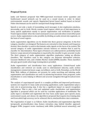 Optimized audio classification and segmentation algorithm by using ...