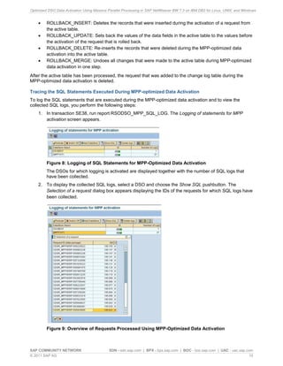 Optimized dso data activation using massive parallel processing in sap net weaver bw 7 (1) | PDF