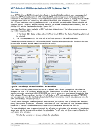 Optimized dso data activation using massive parallel processing in sap net weaver bw 7 (1) | PDF