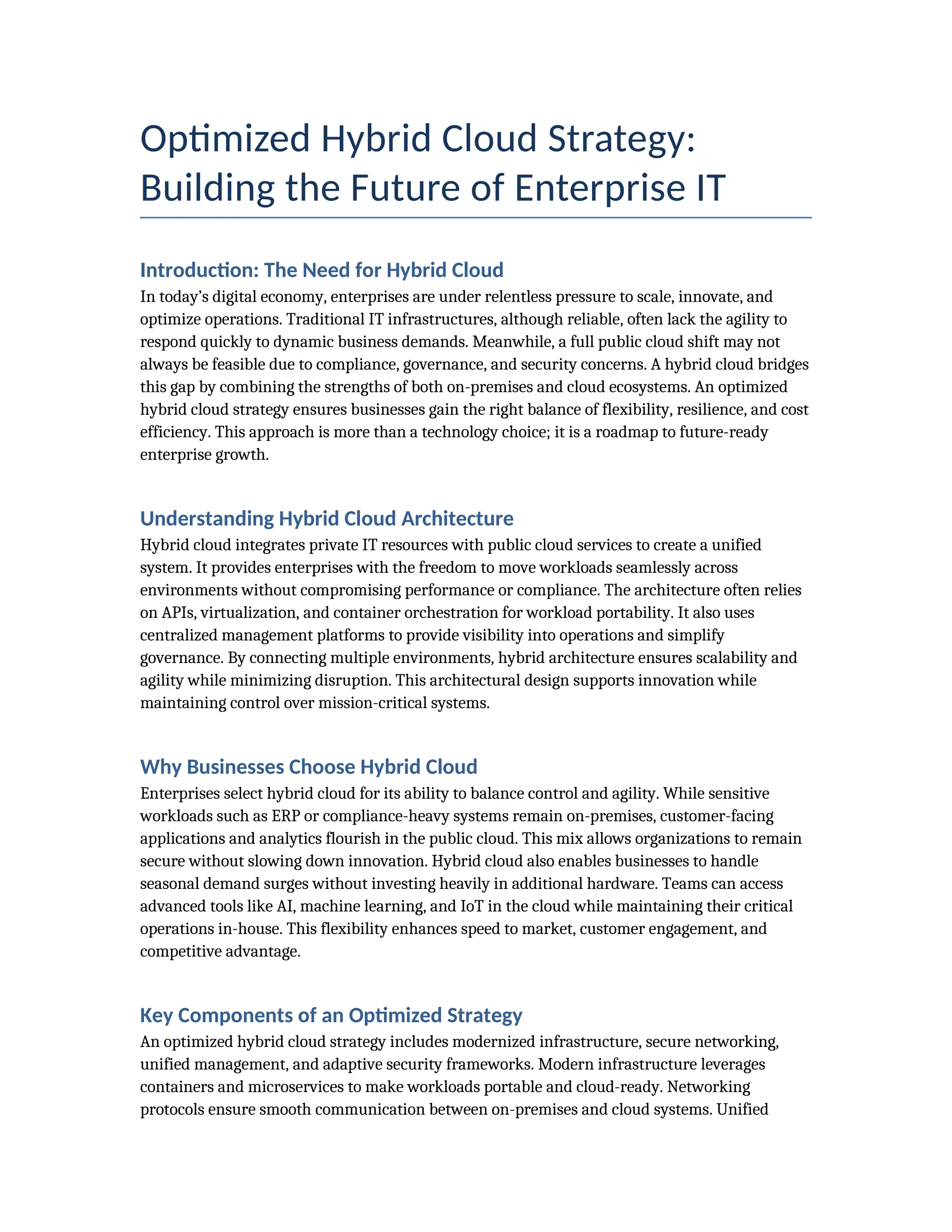 Optimized Hybrid Cloud Strategy Guide--- | DOCX