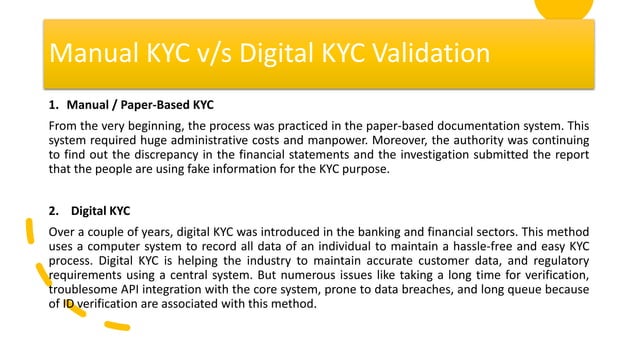Optimized KYC Process to depict lifecycle of KYC and its optiization | PPTX