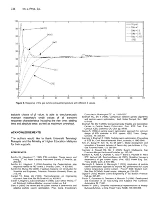 Optimized proportional integral derivative (pid) controller for the exhaust temperature control ...
