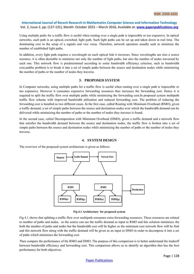 Optimized Traffic Flow over Multipath in Optical Networks | PDF