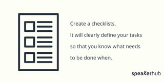 Optimized workflow for event planning | PDF