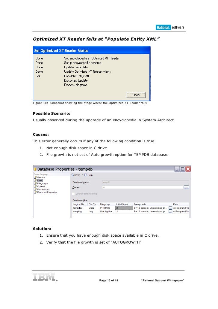 Optimized XT Reader Functionality in Rational System Architect