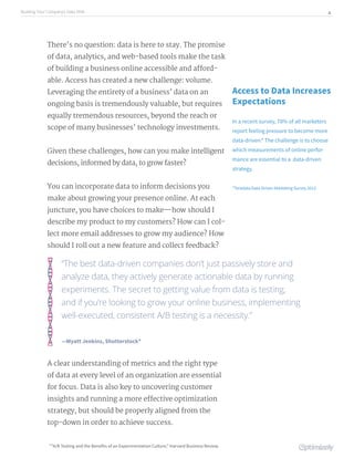 Optimizely building your_data_dna_e_booktthh | PDF