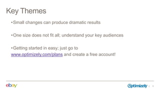 eBay Partner Network & Optimizely: Optimization Best Practices | PPT