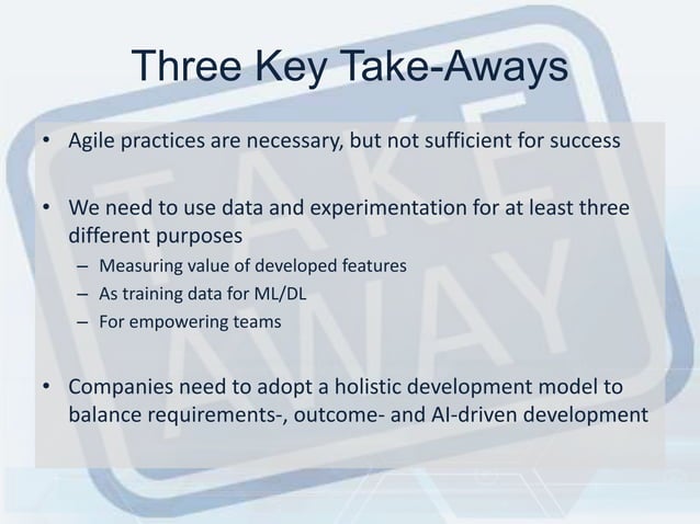 Jan Bosch | Agile Product Development: From Hunch to Hard Data | PPT