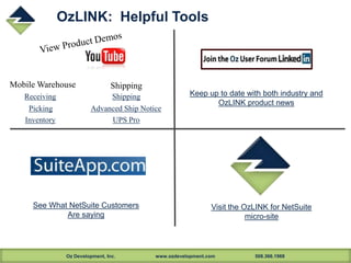 Optimize NetSuite Order Management with OzLINK | PPT
