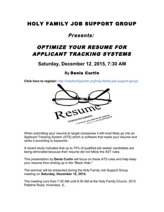 Optimize Your Resume For Applicant Tracking Systems | DOC | Resume ...