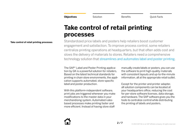 Optimize Retail Label and Poster Printing with SAP Software | PPT