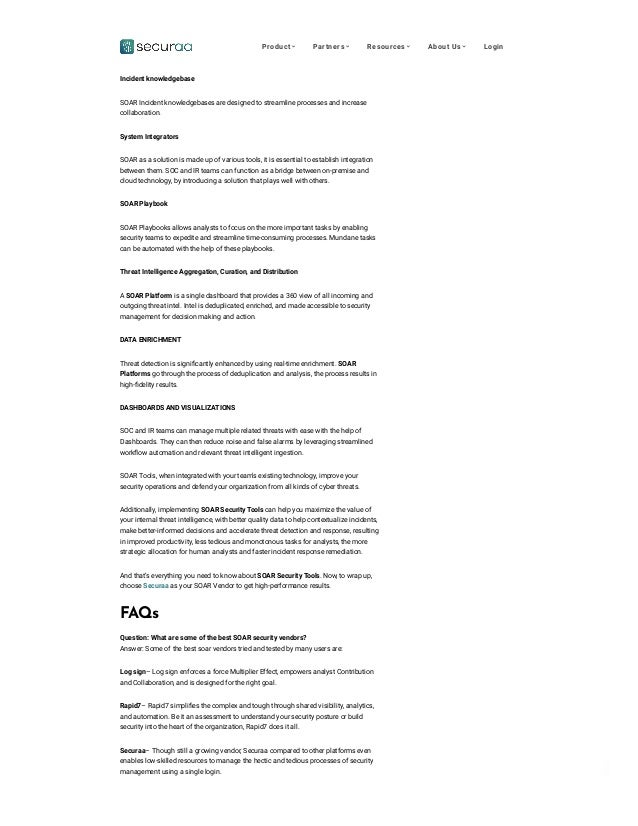 Optimize your cyber security with soar tools | PDF