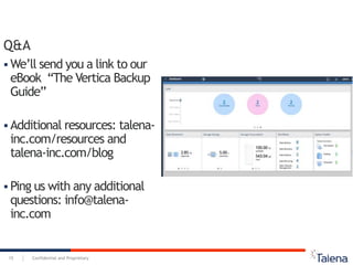Optimize Your Vertica Data Management Infrastructure | PPT