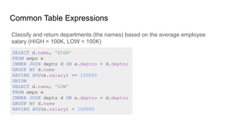 Optimizing Common Table Expressions in Apache Hive with Calcite | PPT