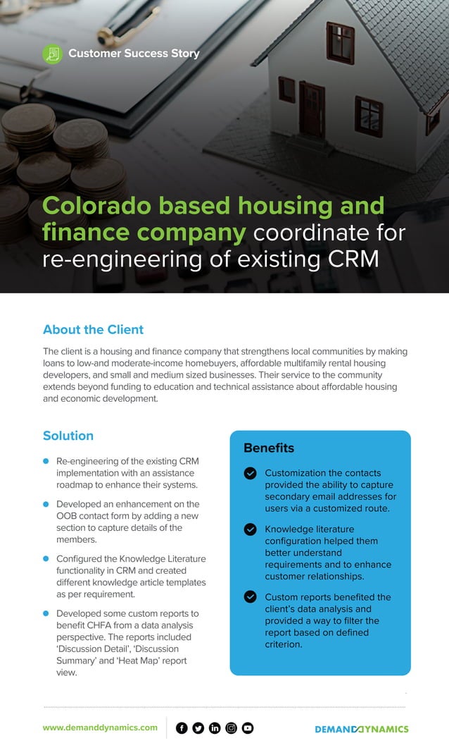Optimizing CRM System for a Colorado-Based Housing and Finance Company - Case Study | PDF