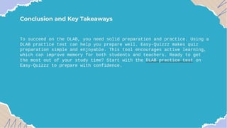 Optimizing Performance: Key Insights from the DLAB Practice Test | PPT