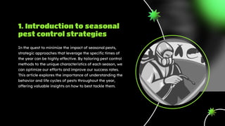 Seasonal Pest Control: Strategies for Different Times of the Year | PDF