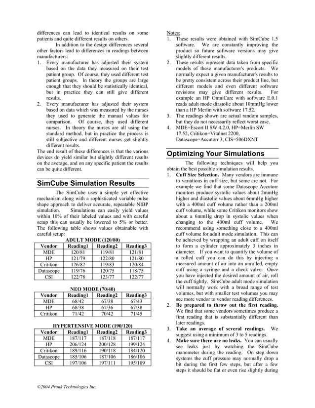 Optimizing Simulation Results With Your SimCube Oscillometric NIBP ...