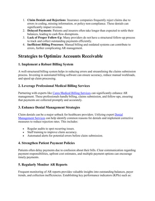 Optimizing Accounts Receivable: The Key to a Healthy Cash Flow | PDF