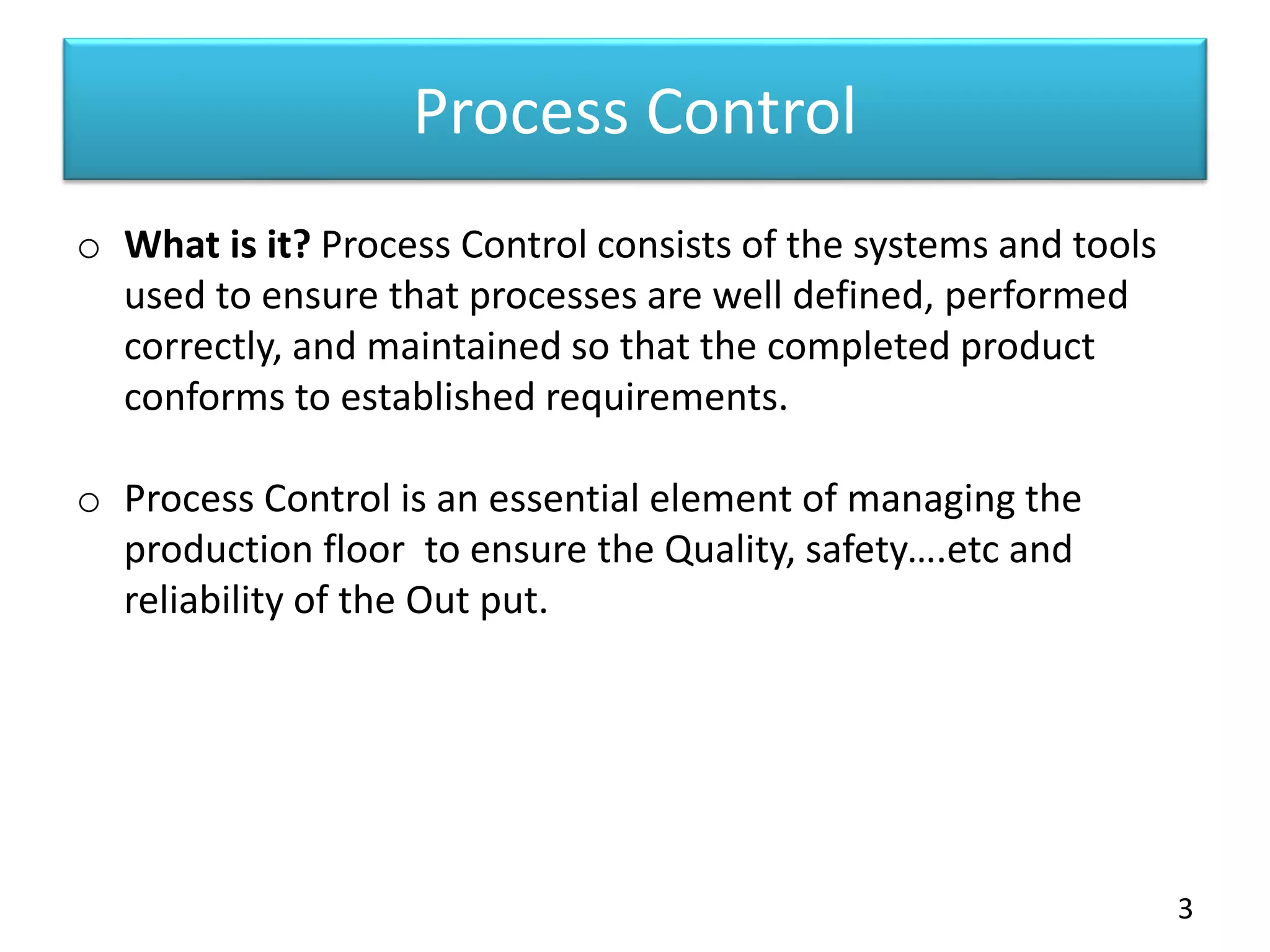 Optimizing and controlling processes | PPTX