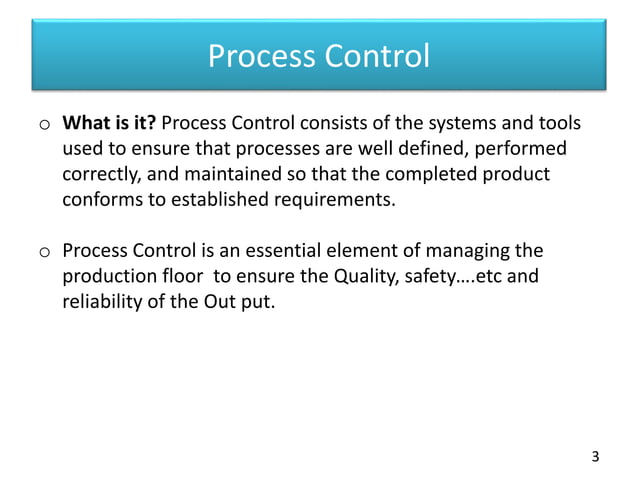 Optimizing and controlling processes | PPTX