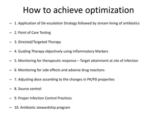 Optimizing antibiotic therapy in icu setting | PPTX
