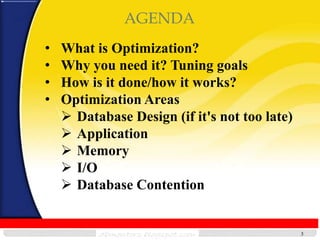 Optimizing applications and database performance | PPT