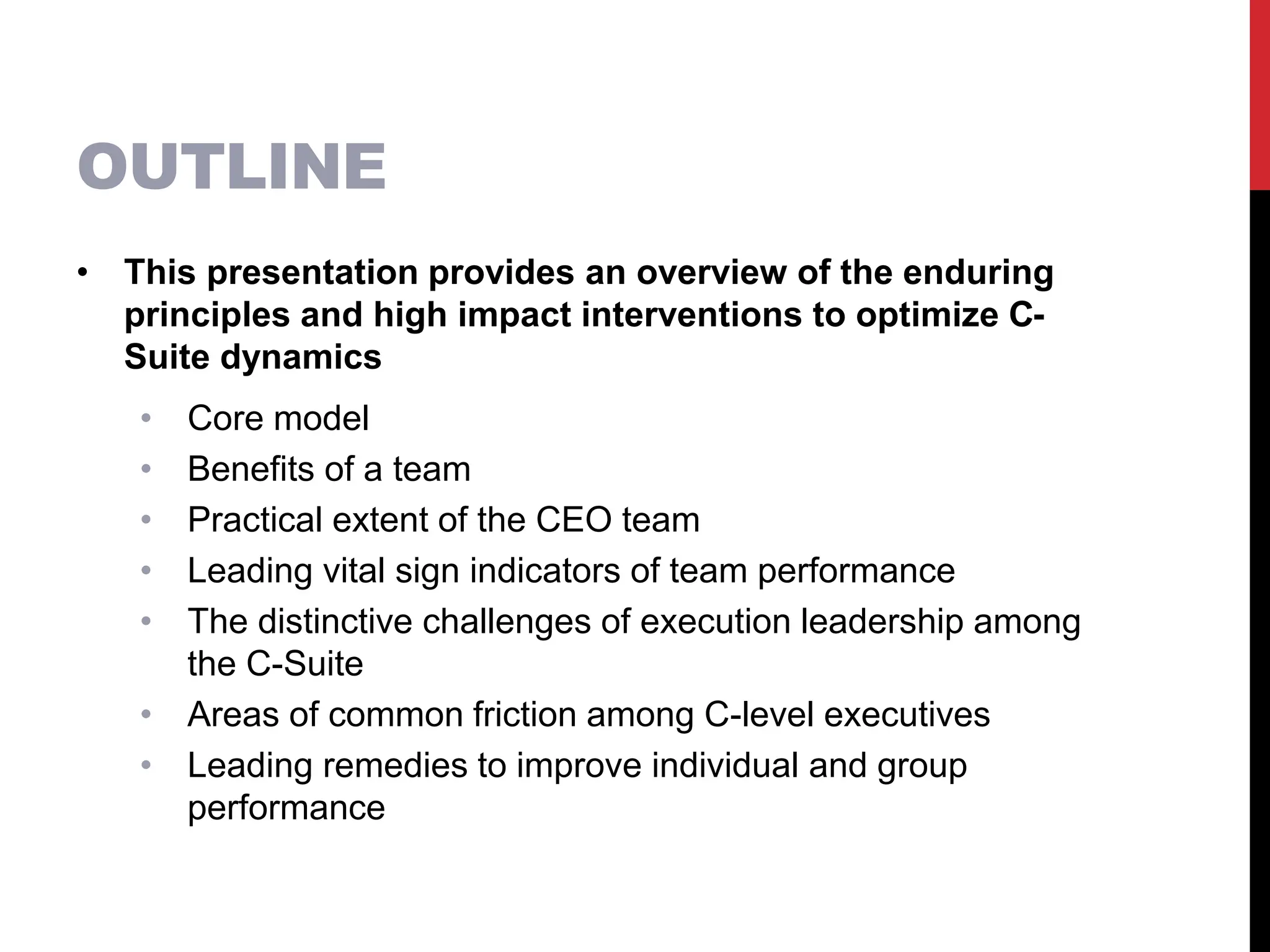 Optimizing C-Suite Dynamics - Nov 2 2023 - Dave Litwiller - Public.pptx