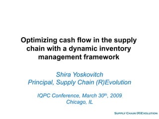 Optimizing Cash Flow With A Dynamic Inventory Mgmt Model | PDF