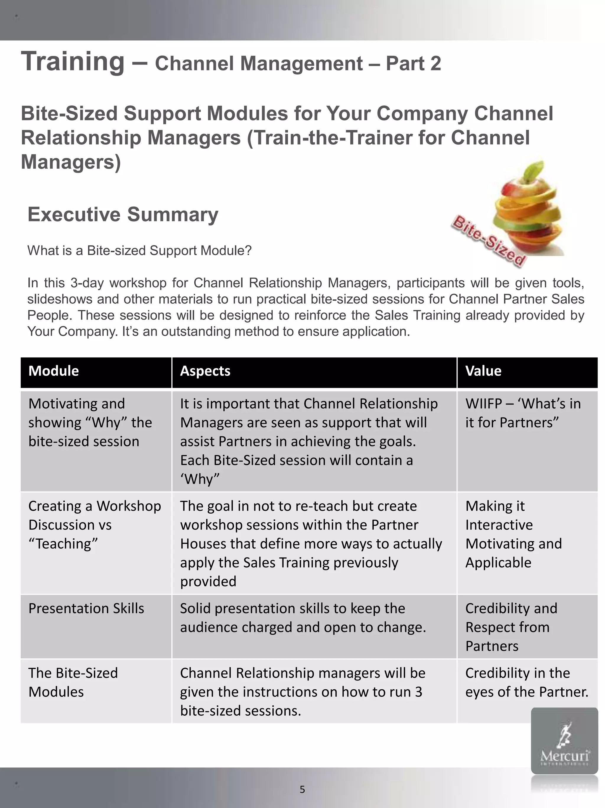 Optimizing Channel Sales by Mercuri International | PDF