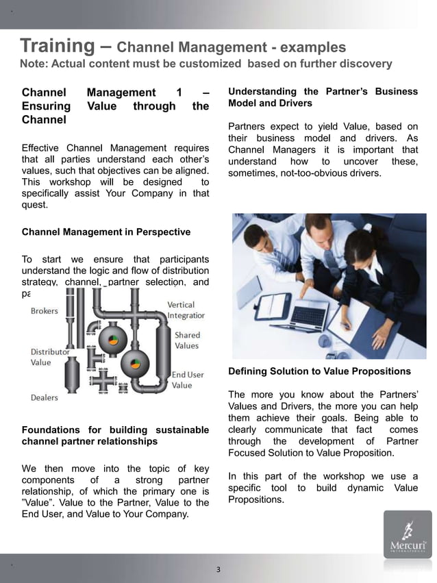 Optimizing Channel Sales by Mercuri International | PDF
