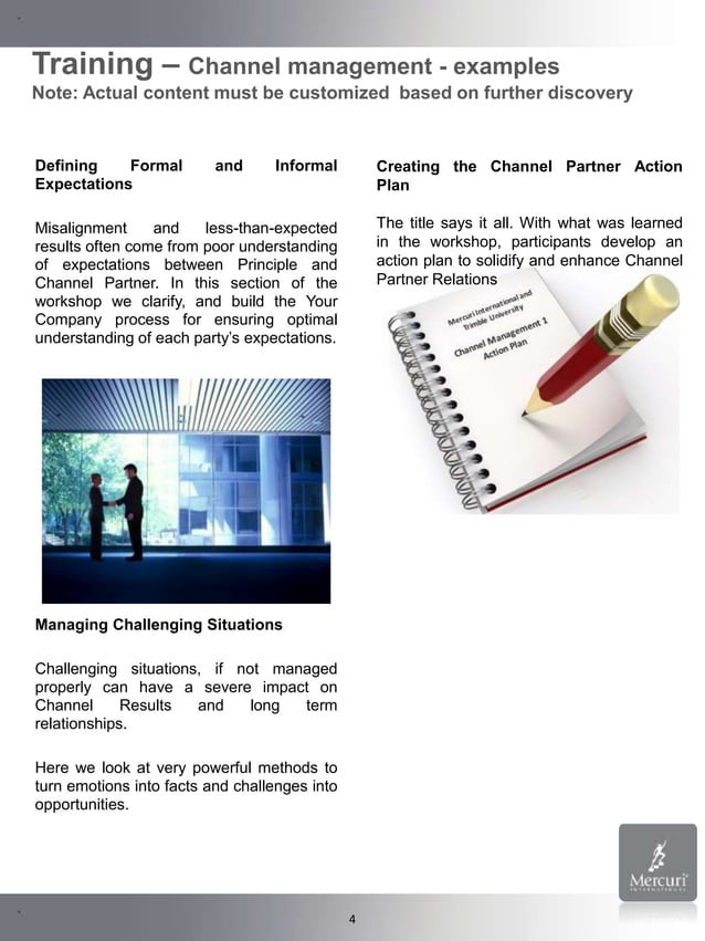 Optimizing Channel Sales by Mercuri International | PDF