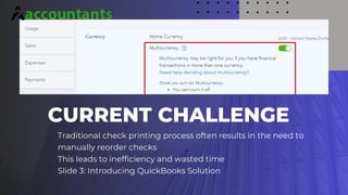 Optimizing Check Printing with QuickBooks | PPT