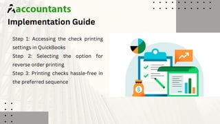 Optimizing Check Printing with QuickBooks | PPT