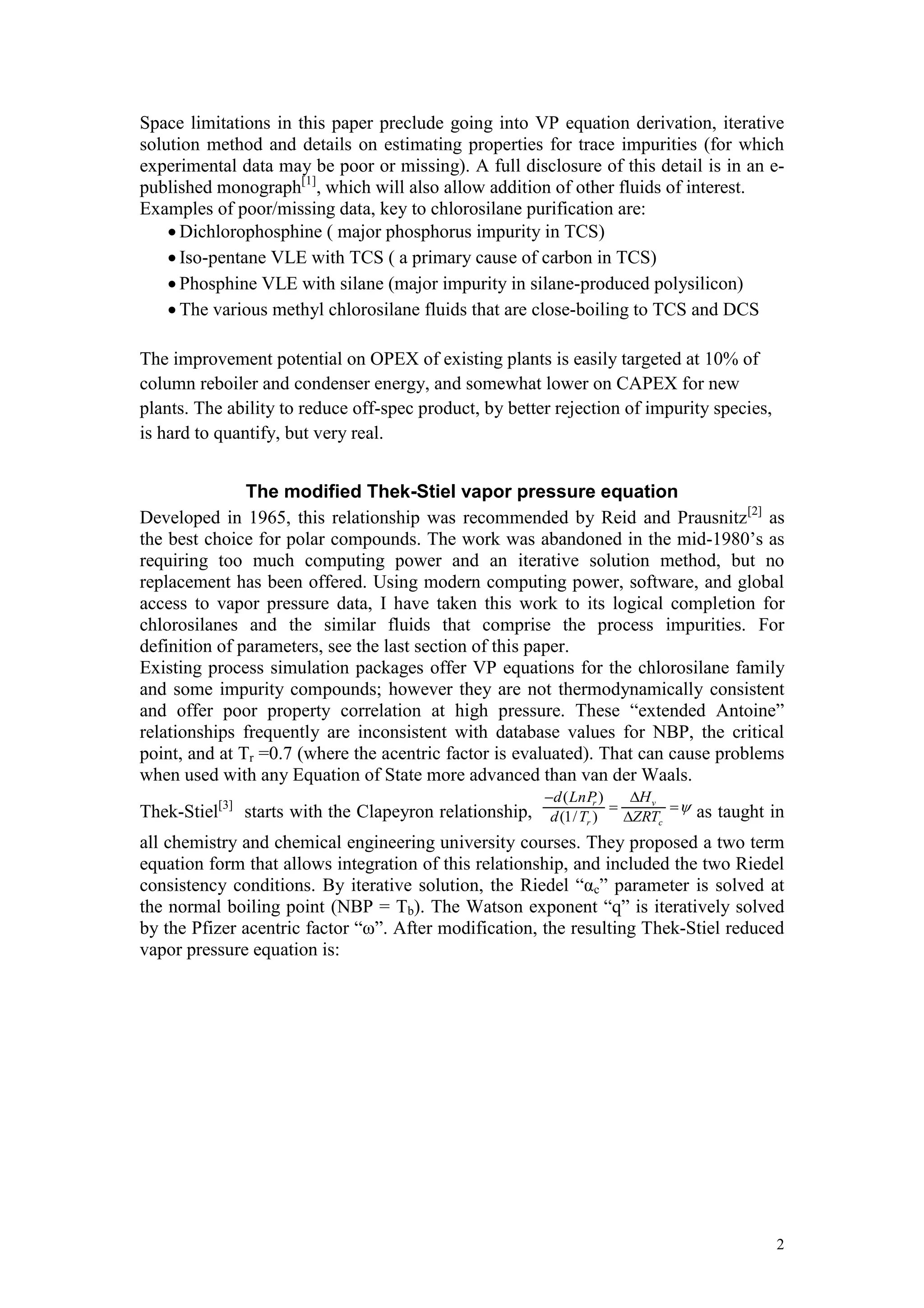 Optimizing chlorosilane distillation | PDF