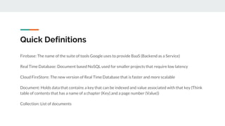 Optimizing cloud firestore reads | PPT
