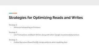 Optimizing cloud firestore reads | PPT