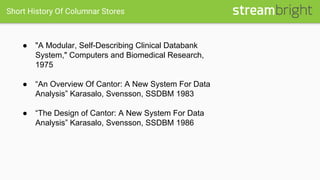 Optimizing columnar stores | PDF | Databases | Computer Software and Applications