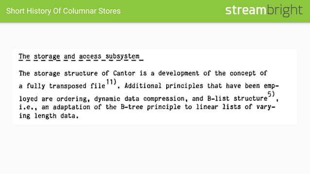 Optimizing columnar stores | PPT