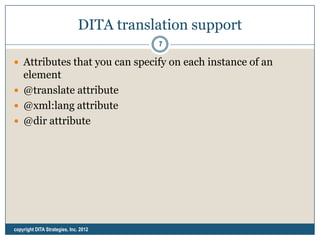 Optimizing your DITA content model for translation | PPTX
