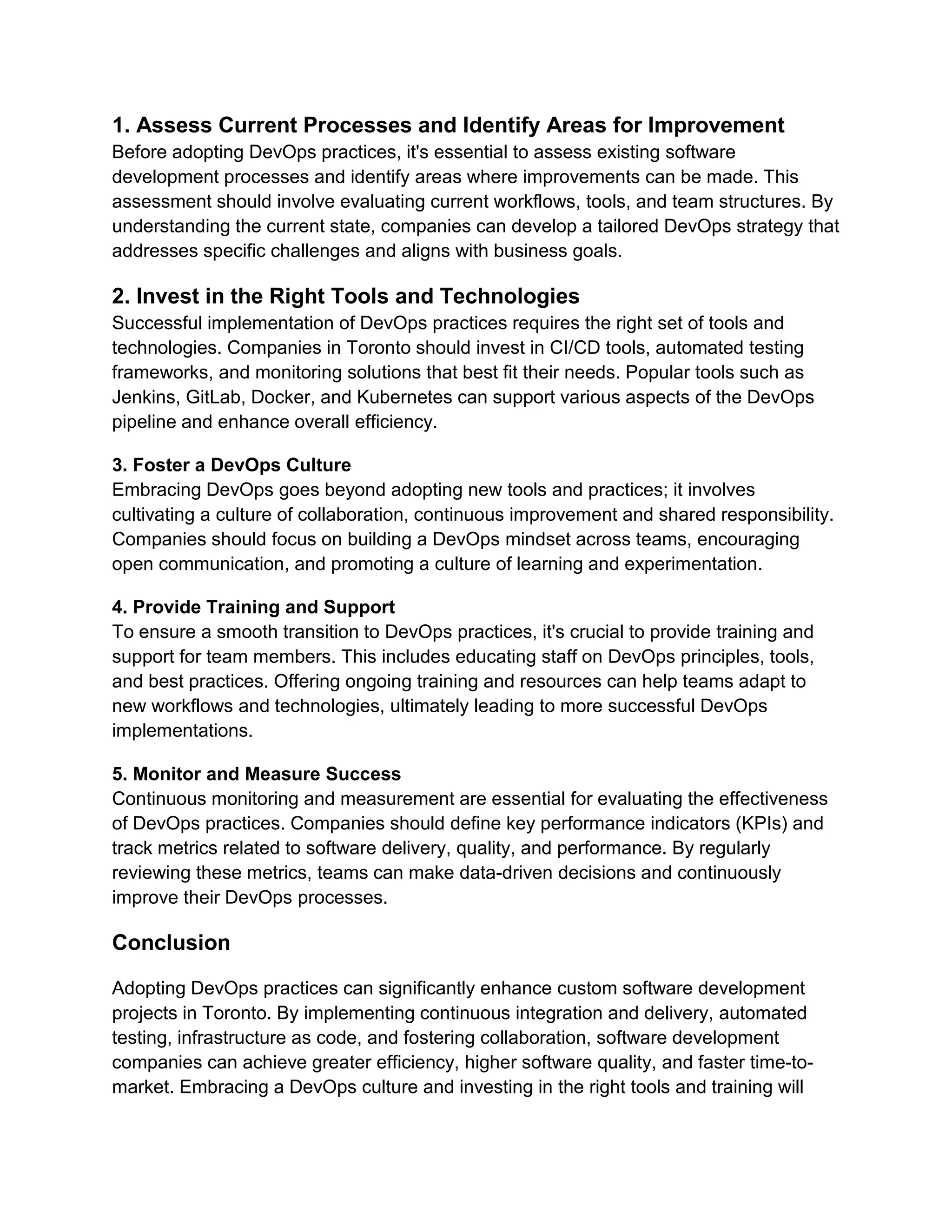 Optimizing Custom Software Development with DevOps in Toronto | PDF