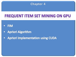 Optimizing data mining process using graphic processors | PPT