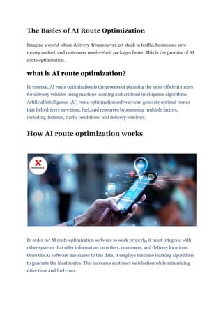 Optimizing Delivery Routes and Logistics with AI.pdf | Logistics and ...