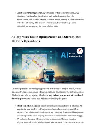 Optimizing Delivery Routes and Logistics with AI.pdf | Logistics and ...