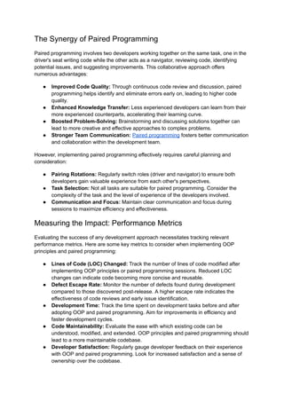 Optimizing Development_ Leveraging OOP Principles and Paired ...