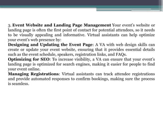 Optimizing Event Promotion with Virtual Assistant Support.pptx | Web Conferencing | Computer ...