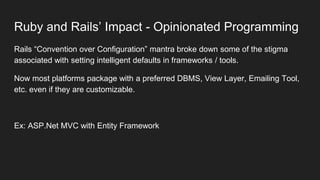 Optimizing for programmer happiness | PPTX | Programming Languages | Computing